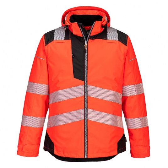 Portwest T400 PW3 Hi-Vis Jacket Red/Black - Workwear.co.uk