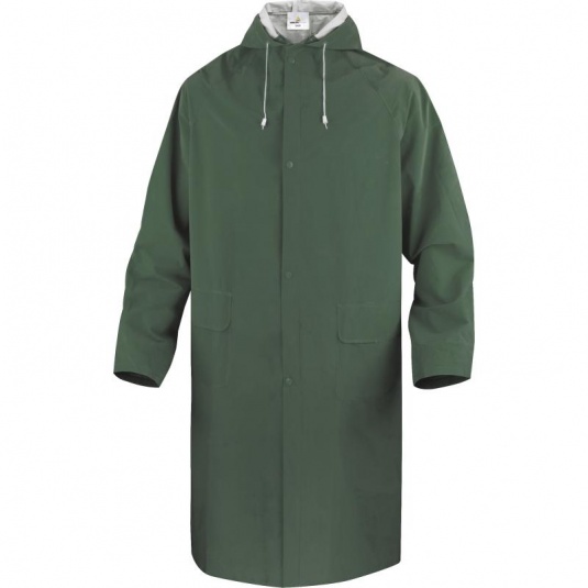Delta Plus 305 PVC Coated Green Raincoat - Workwear.co.uk