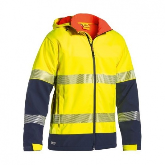 Bisley Hi-Vis Waterproof Fleece Jacket (Yellow) - Workwear.co.uk