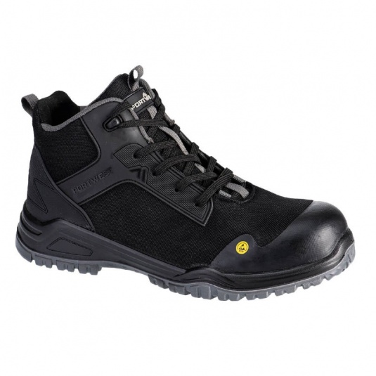 Portwest FE01 Bevel Safety Boot (Blk/Grey) - Workwear.co.uk