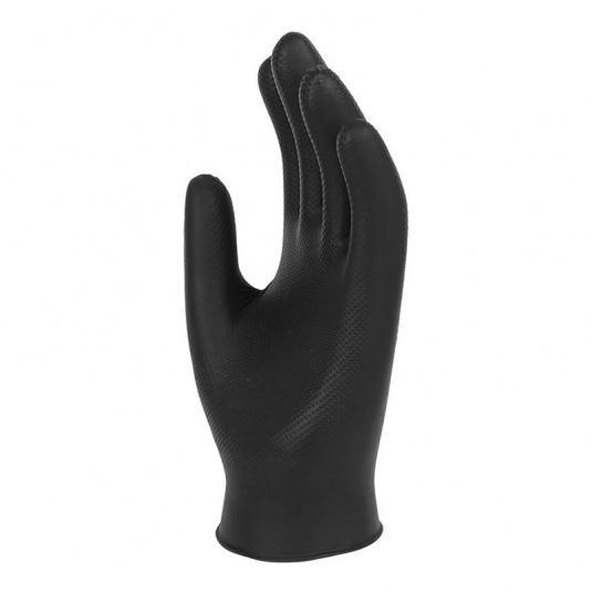 Polyco Finite Black Nitrile Chemical Resistant Disposable Gloves GL100 ...