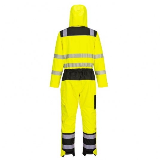 Portwest PW355 Hi-Vis Rain Yellow Coveralls - Workwear.co.uk