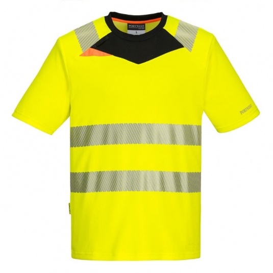 Portwest DX413 DX4 Yellow Hi-Vis T-Shirt - Workwear.co.uk