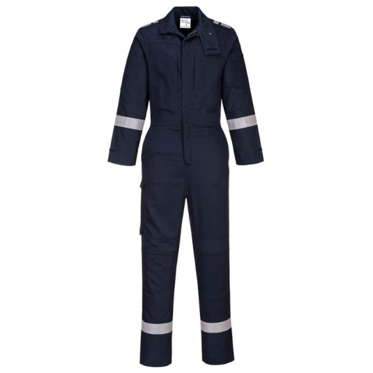 Portwest FR501 Navy Flame Retardant Coveralls - Workwear.co.uk