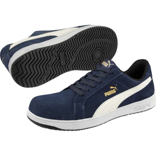 Puma Safety Iconic Suede Navy Low Shoes - Workwear.co.uk