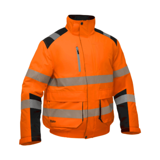 Bisley Eric Orange Reflective Work Jacket - Workwear.co.uk