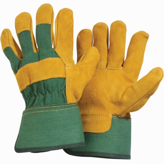 Briers BRO/GRN Suede Gardening Gloves - Workwear.co.uk