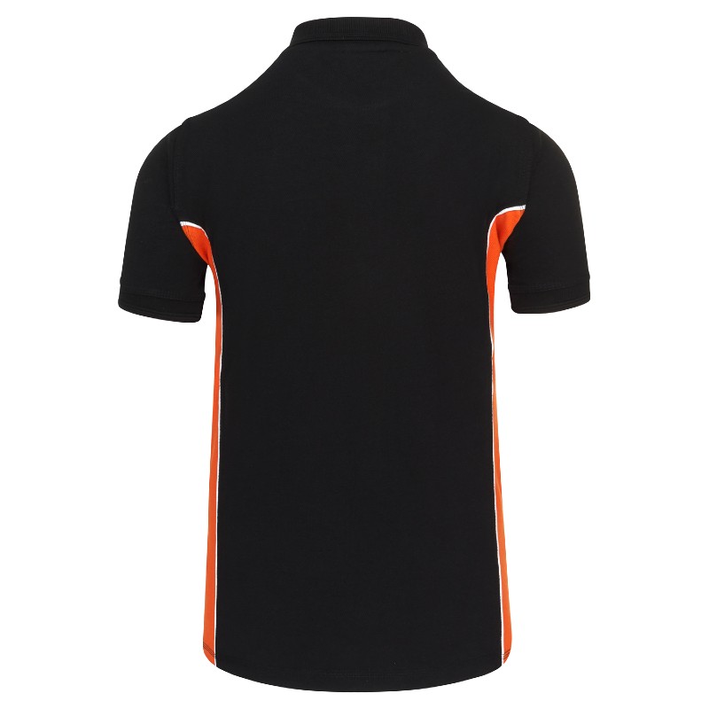 Orn 1180 Silverswift Black/Orange Polo - Workwear.co.uk