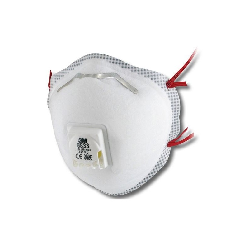 3M 8833 Valved Disposable Mask (Box of 10) - Workwear.co.uk