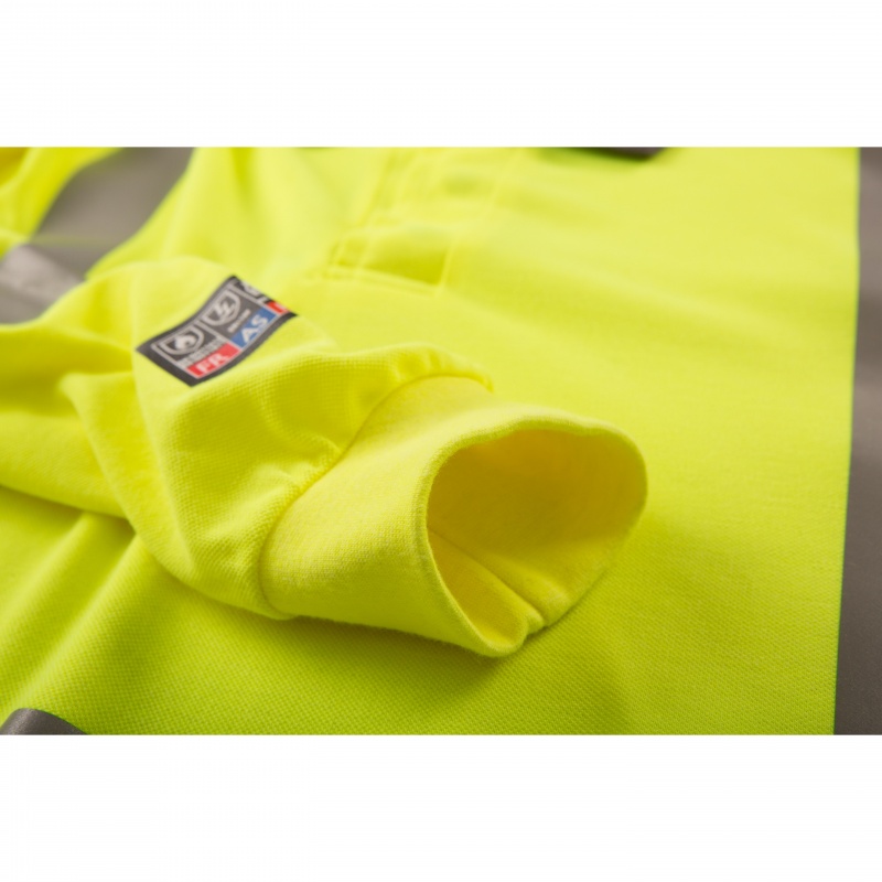 ProGARM 5286 Hi-Vis Yellow Arc Flash Polo Shirt - Workwear.co.uk