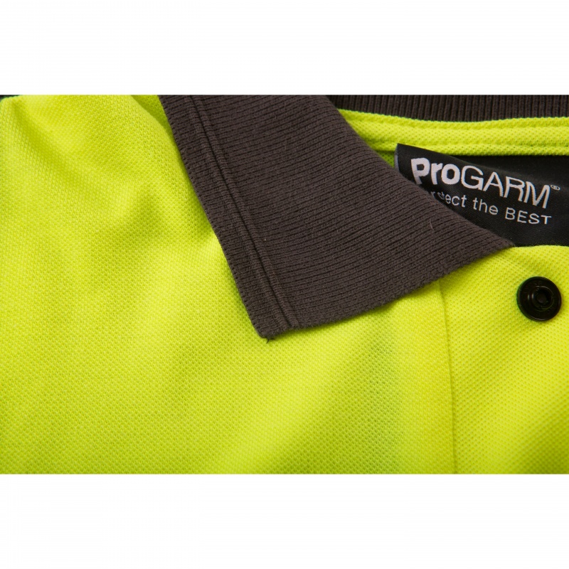 ProGARM 5286 Hi-Vis Yellow Arc Flash Polo Shirt - Workwear.co.uk
