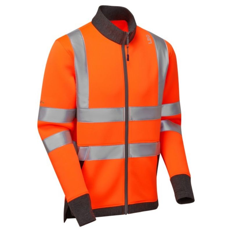 Leo ARGANITE Hi-Vis Orange Sweatshirt - Workwear.co.uk