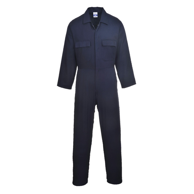 Portwest S998 Navy Cotton Work Coveralls - Workwear.co.uk