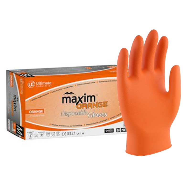 UCi Orange Mechanics Nitrile Gloves (50) - Workwear.co.uk