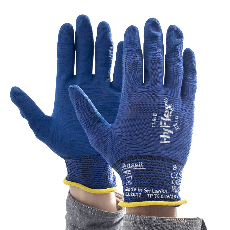 Ansell HyFlex 11-818 Ultra Thin Nitrile Gloves - Workwear.co.uk