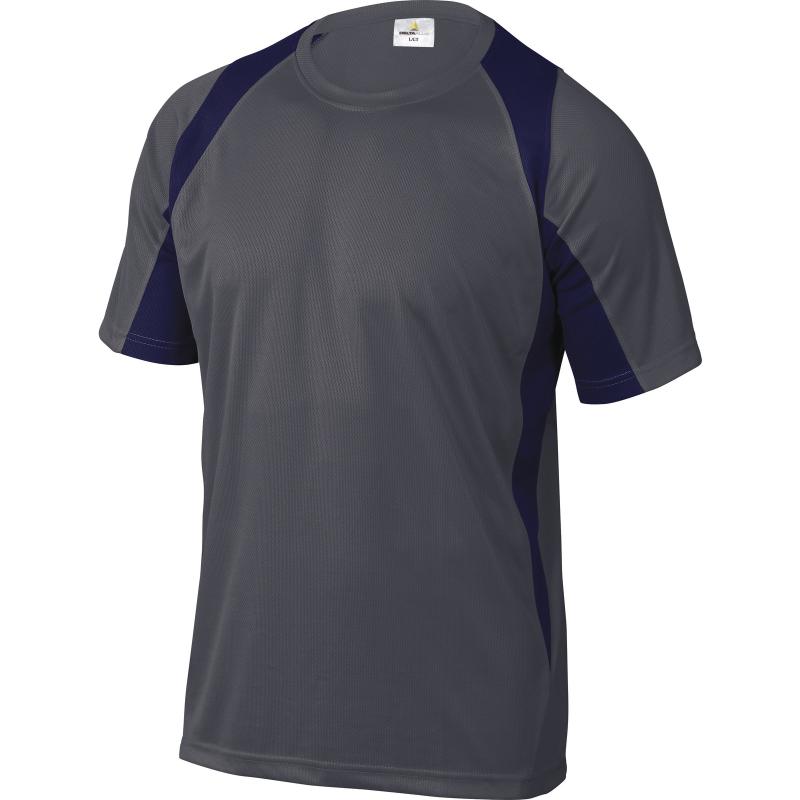 Delta Plus BALI Polyester Grey & Navy T-Shirt - Workwear.co.uk