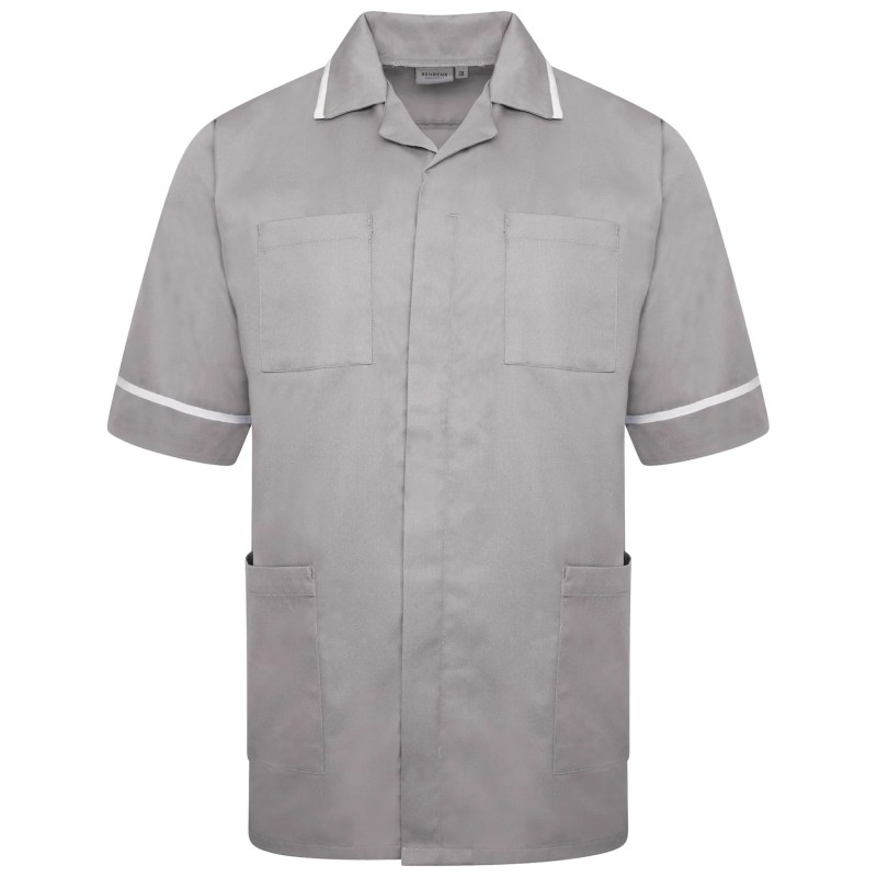 Behrens Men's Tunic (Grey/White) - Workwear.co.uk