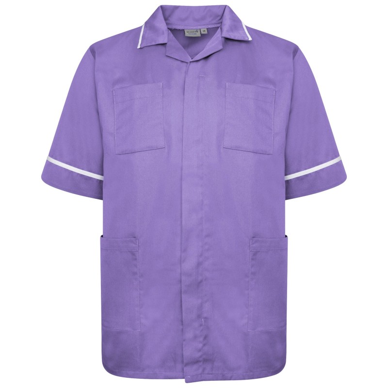 Behrens Men's Tunic (Lilac/White Trim) - Workwear.co.uk