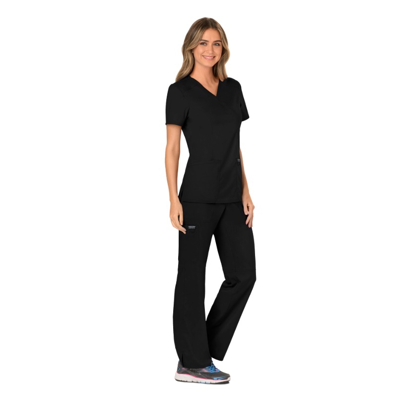 Cherokee WW610 Black Scrub Top - Workwear.co.uk