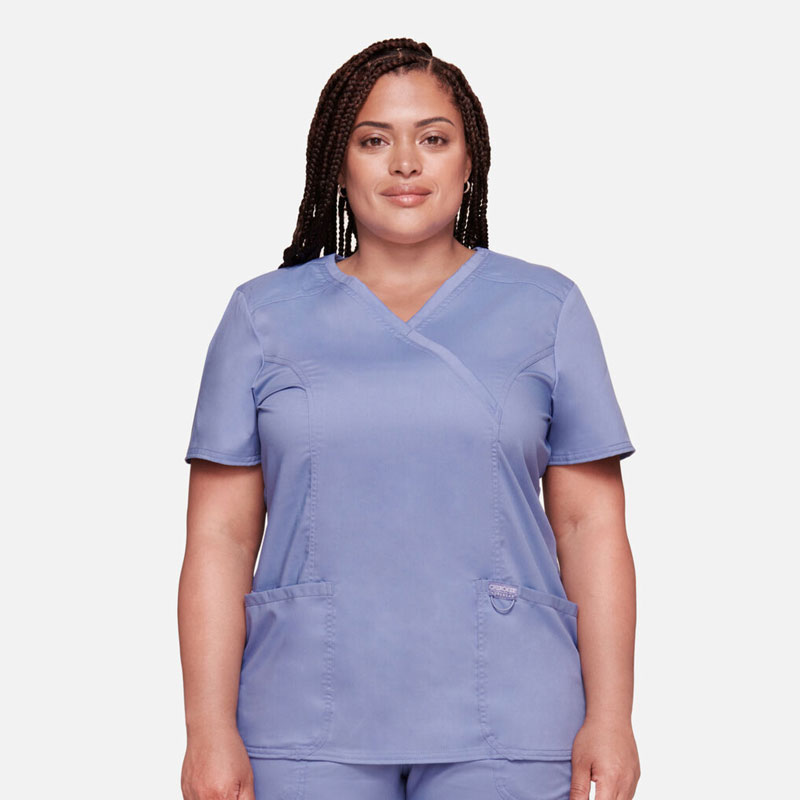 Cherokee WW610 Women's Ciel Blue Scrub Top - Workwear.co.uk