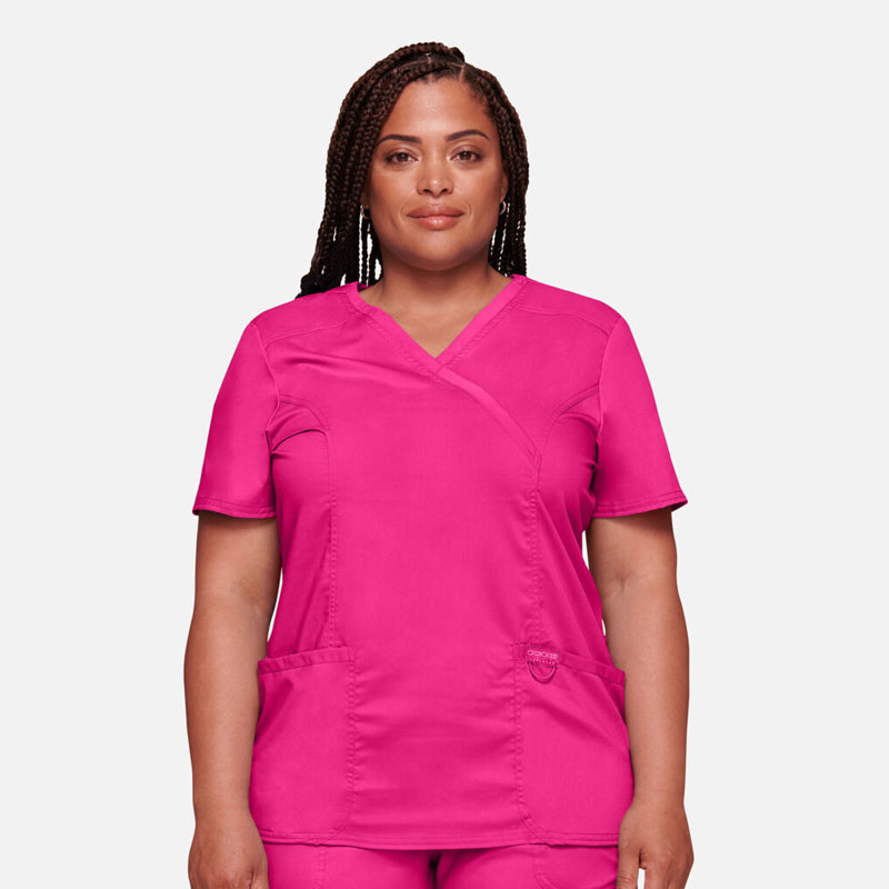 Cherokee WW610 Women's Pink Scrub Top - Workwear.co.uk