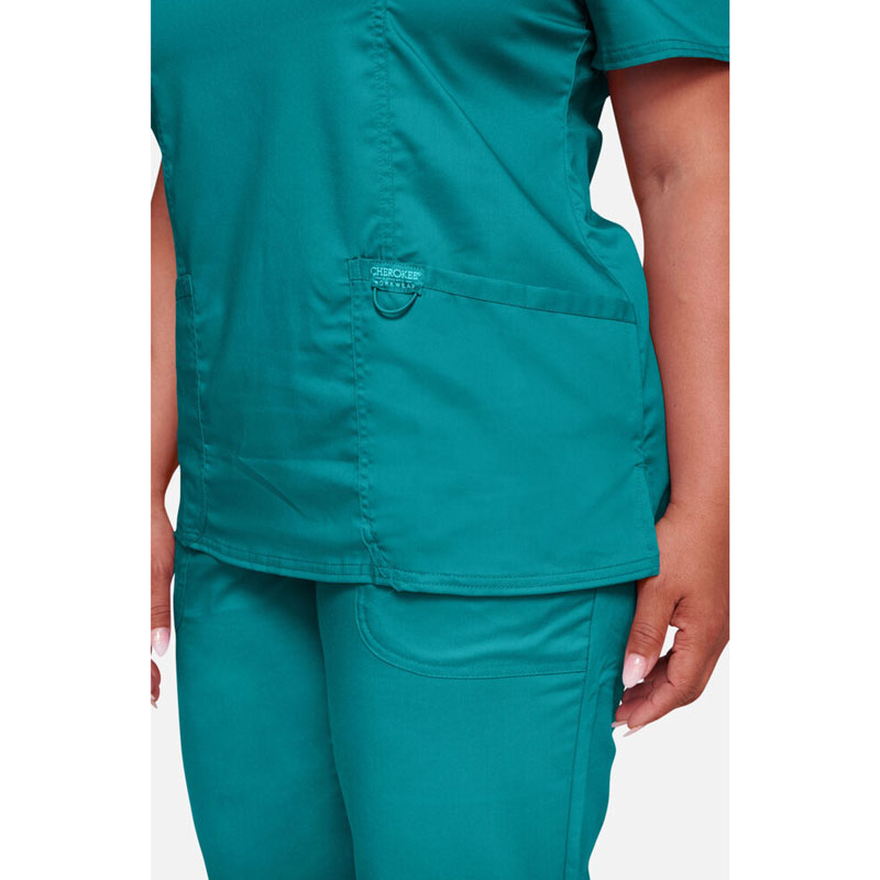 Cherokee WW610 Women's Teal Scrub Top - Workwear.co.uk