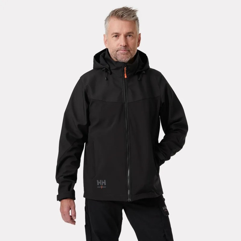 Helly Hansen Oxford Black Jacket (74290) - Workwear.co.uk