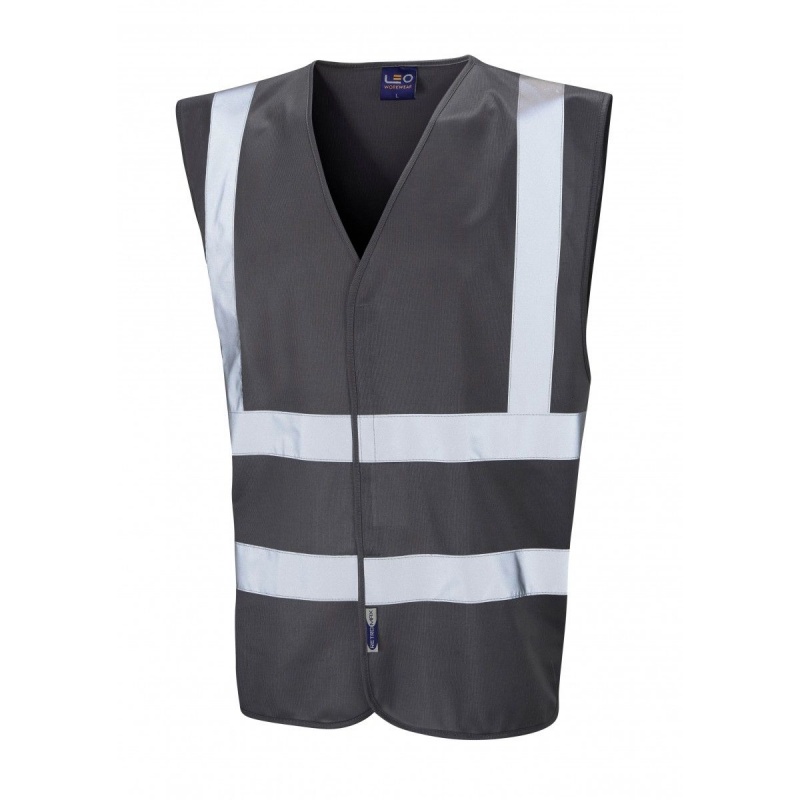 Leo Workwear W05 Pilton Grey Vest - Workwear.co.uk