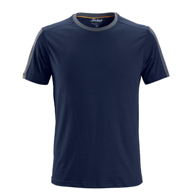 Snickers 2518 AllRoundWork Navy Classic T-Shirt - Workwear.co.uk