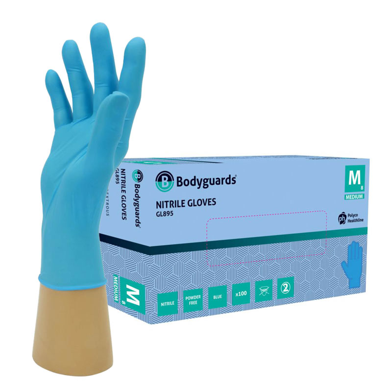 Polyco Bodyguards 4 GL895 Nitrile Powder-Free Disposable Gloves ...
