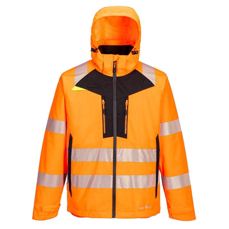 Portwest DX466 4-in-1 Jacket (Orange/Black) - Workwear.co.uk