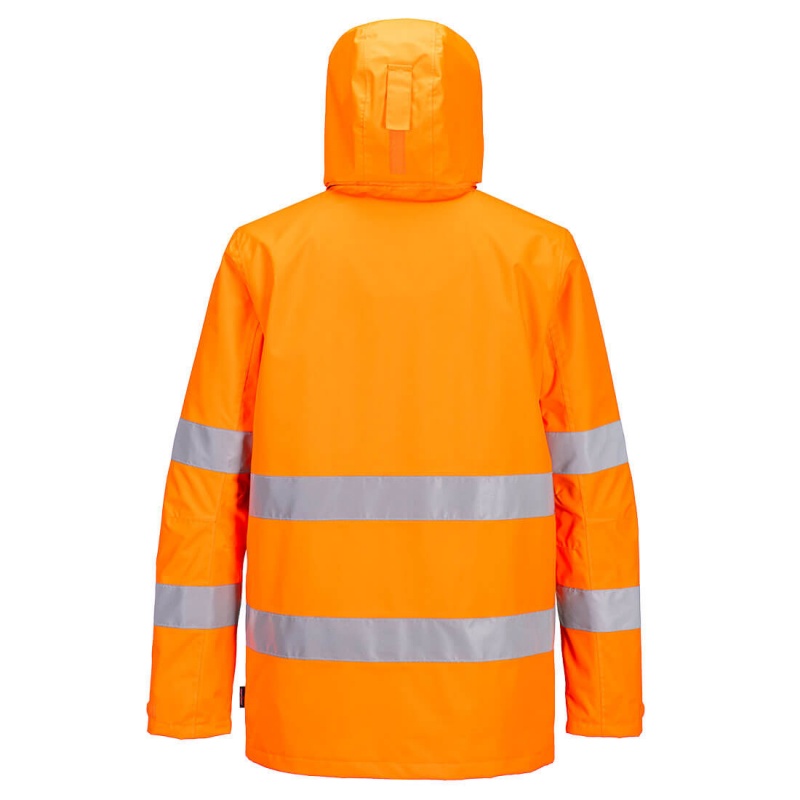Portwest PW265 Rain Jacket (Orange/Black) - Workwear.co.uk