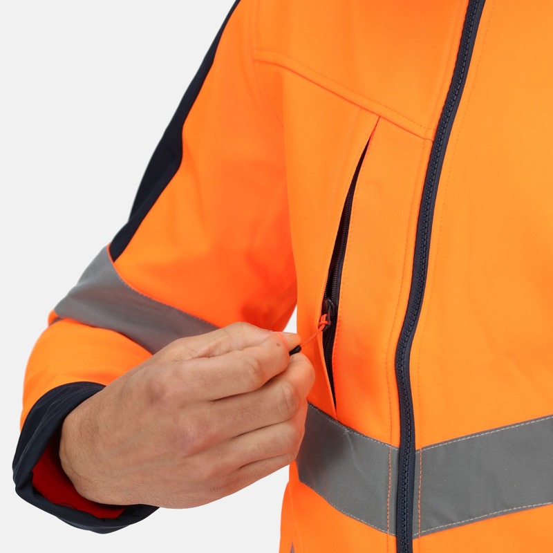 Regatta Hi-Vis Softshell Jacket (Orange) - Workwear.co.uk