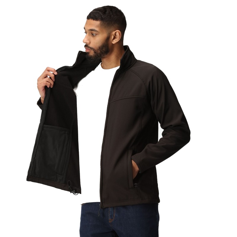 Regatta TRA642 Uproar Softshell Jacket BLK - Workwear.co.uk