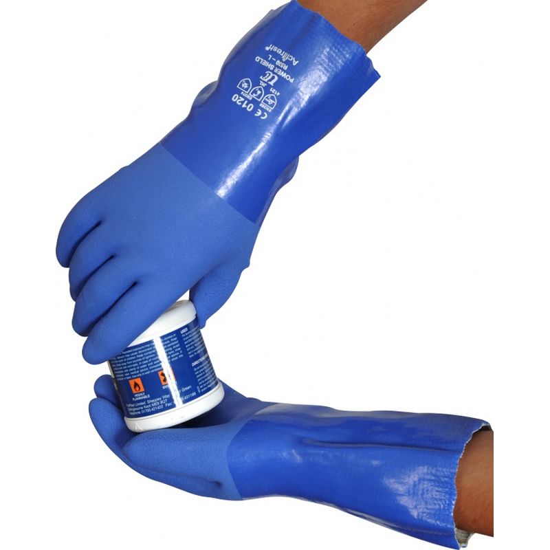 UCi PVC Chemical-Resistant Grip Gauntlet Gloves R530 - Workwear.co.uk
