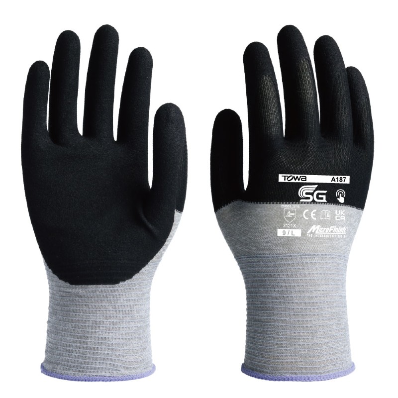 Towa SG A187 Nitrile-Coated Grip Gloves - Workwear.co.uk