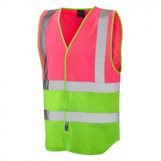 Leo Workwear W05 Pilton Lime and Royal Vest - Workwear.co.uk