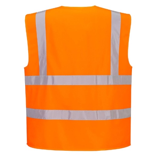 Portwest C375 Orange Hi-Vis Vest with Zip - Workwear.co.uk