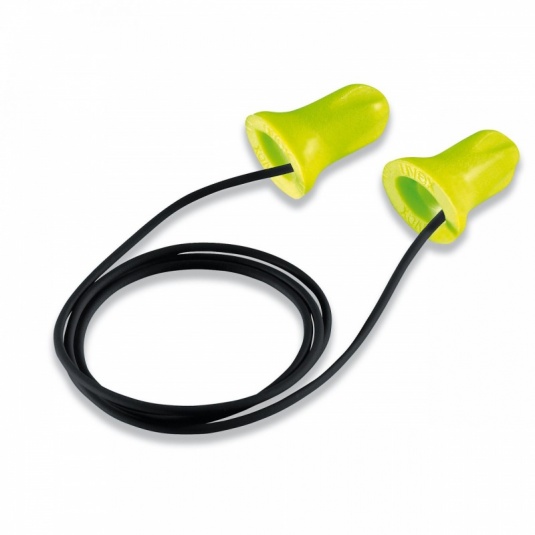 Uvex Hi-Com Corded Disposable Lime Ear Plugs (100 Pairs) - Workwear.co.uk